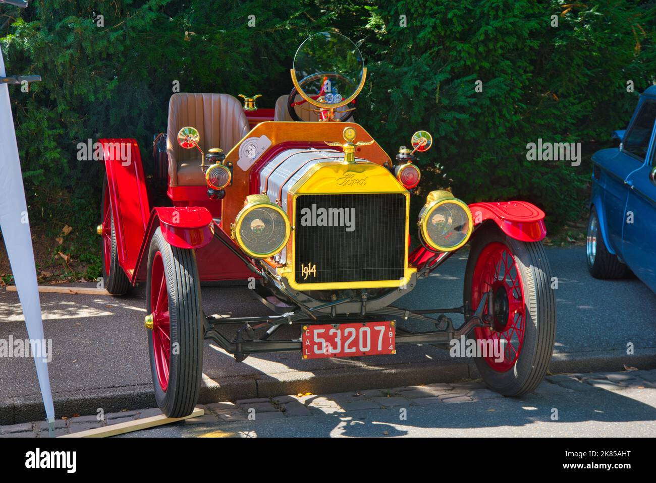 BADEN BADEN, GERMANY - JULY 2022: red 1912 Model T Speedster ...