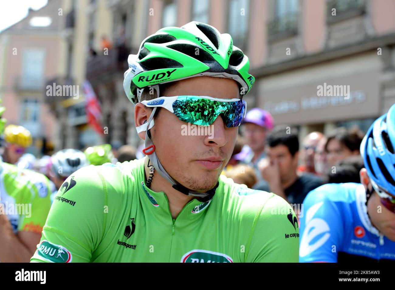 Peter Sagan of team Liquigas Cannondale stands on the starting line in Belfort Stage 8 Belfort ...