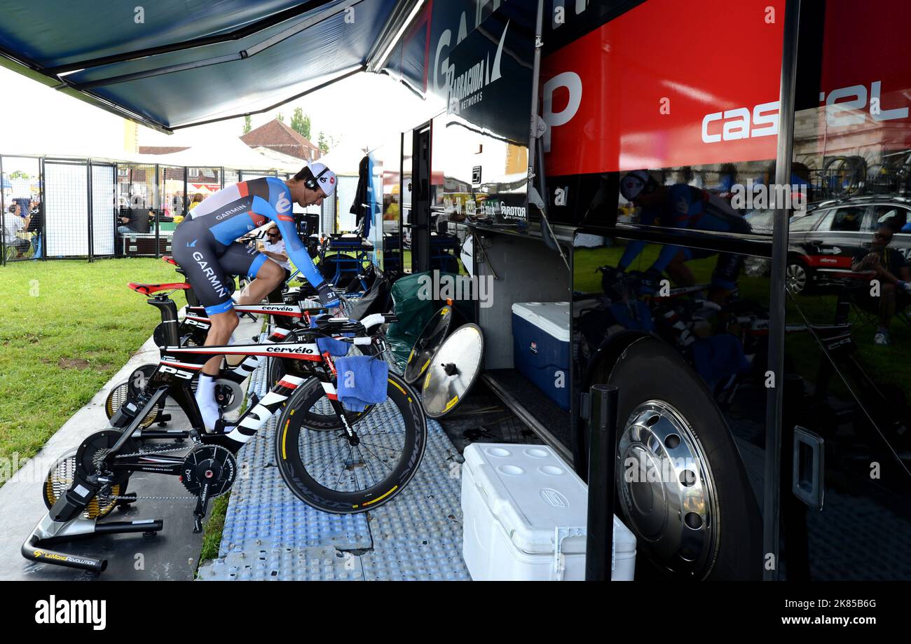 David Millar team Garmin - Sharp, Stage 9 Arc-Et-Senans to Besancon ...