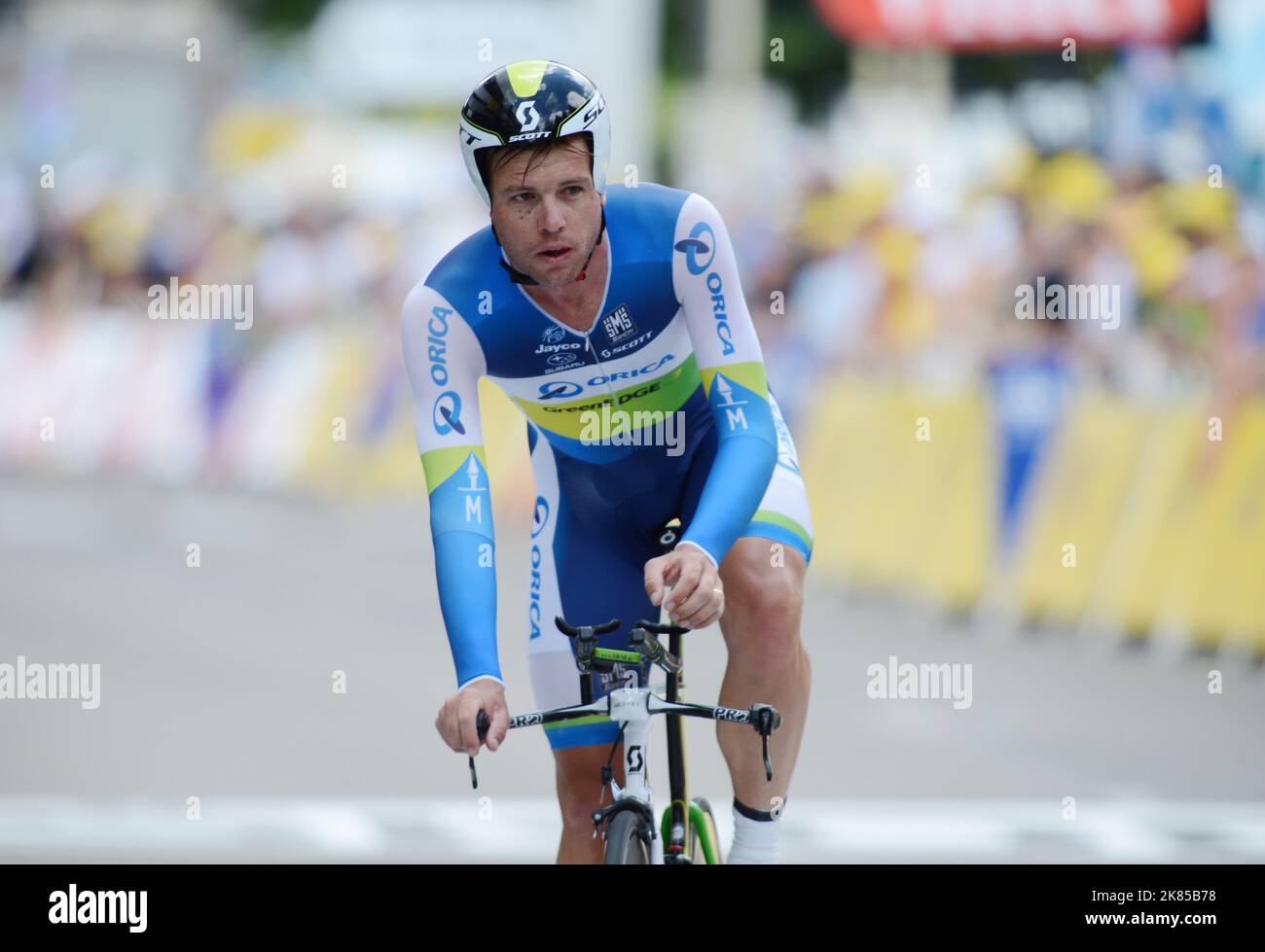 Brett Daniel Lancaster team Omega Pharma Quickstep crosses the finish ...
