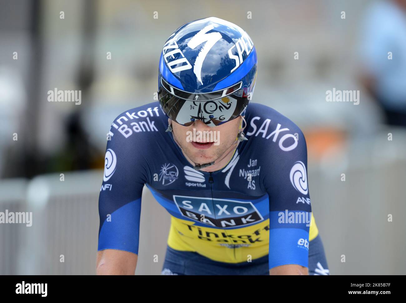 Anders Lund team Saxo Bank - Tinkoff Bank crosses the finish line ...