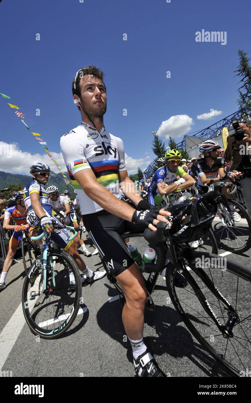 Mark Cavendish of Team Sky Procycling, before the race, Stage 11 ...