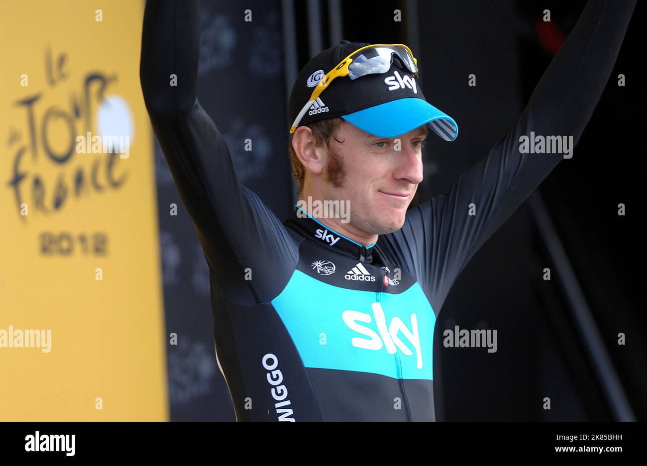 Bradley Wiggins team Sky crossed the finish line in 12th position ...