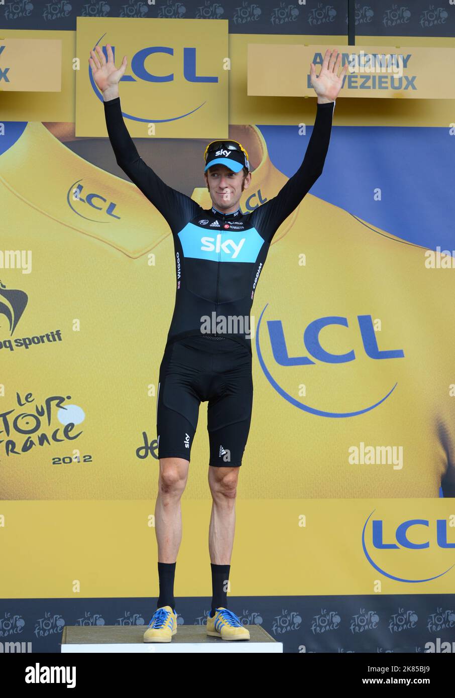 Bradley Wiggins team Sky crossed the finish line in 12th position ...