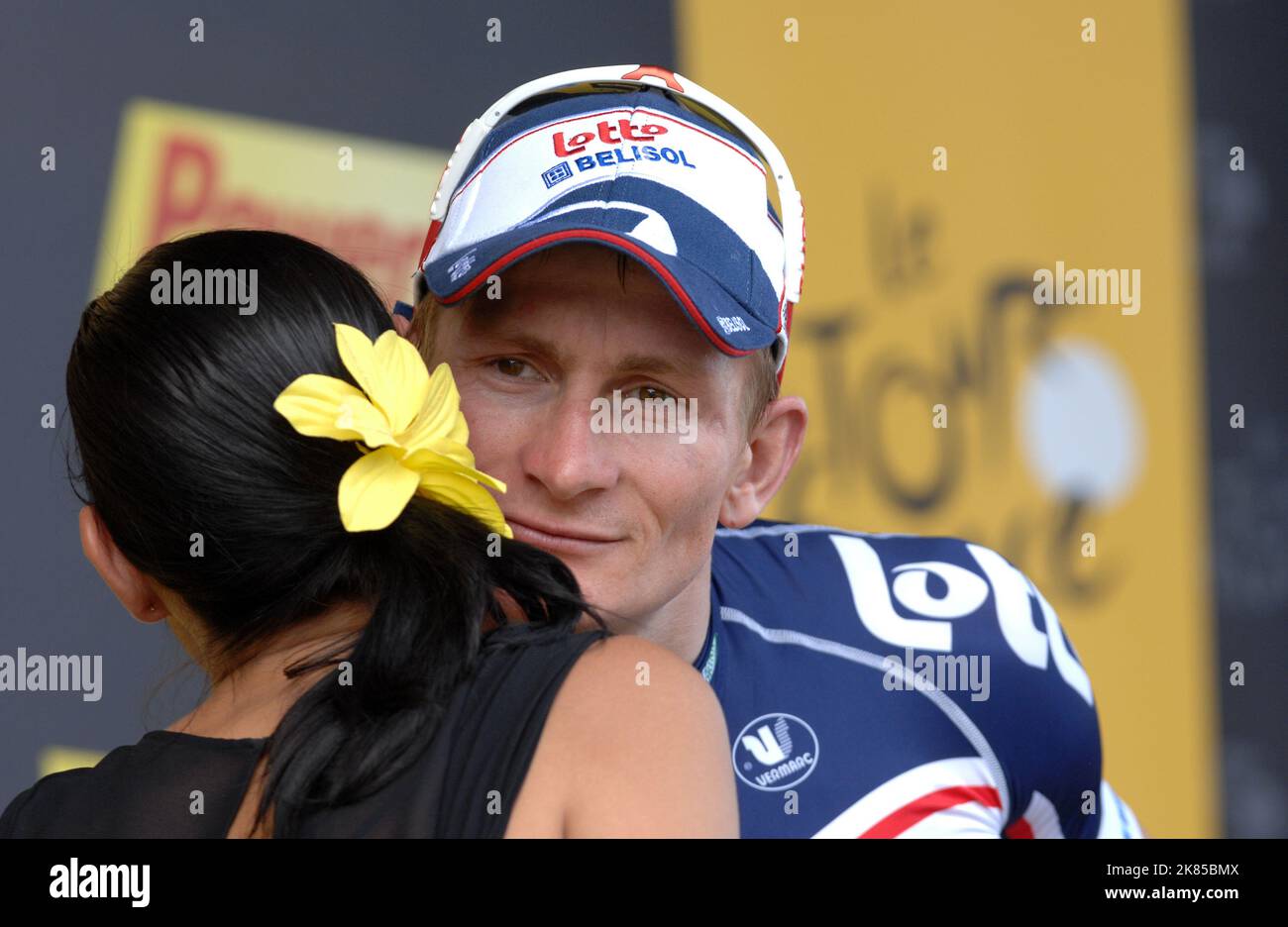 Andre Greipel from Lotto Belisol team, wins the stage in a sprint ...