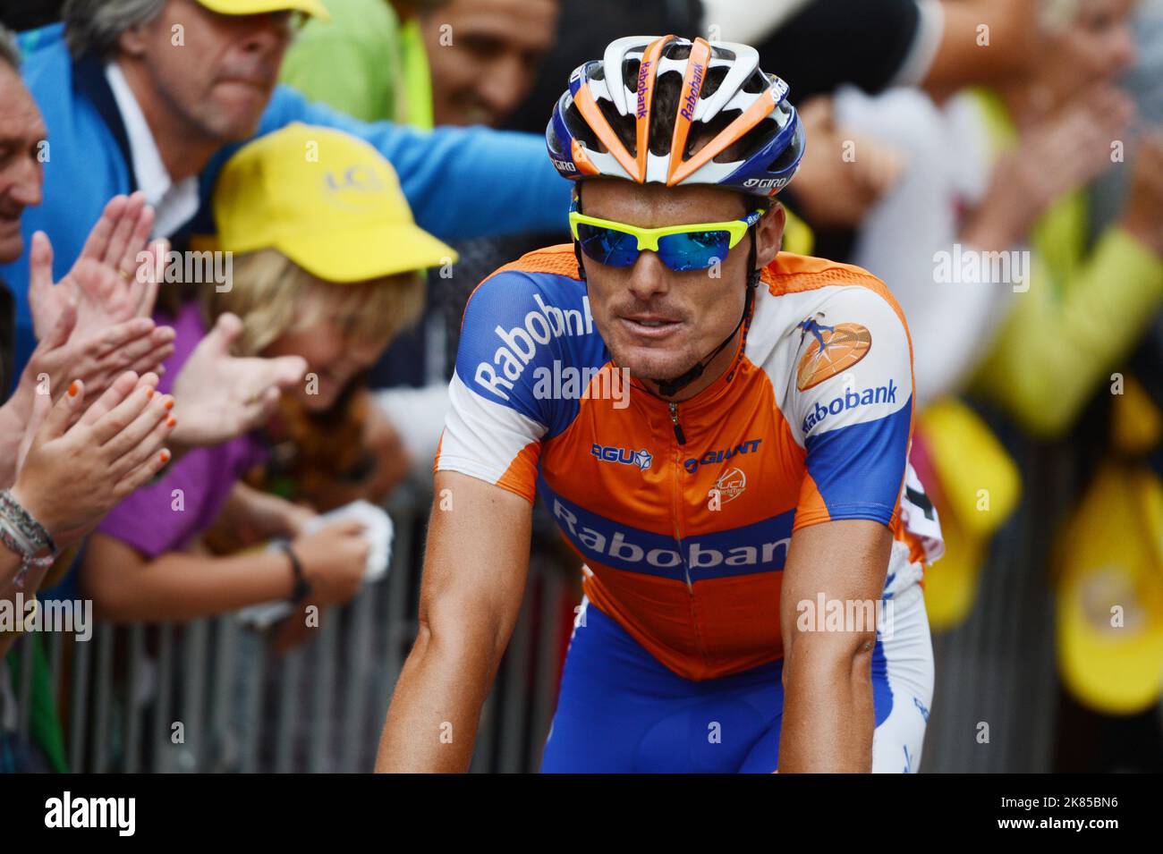 Luis Leon Sanchez team Rabobank wins stage 14 from Limoux to Foix Stock ...