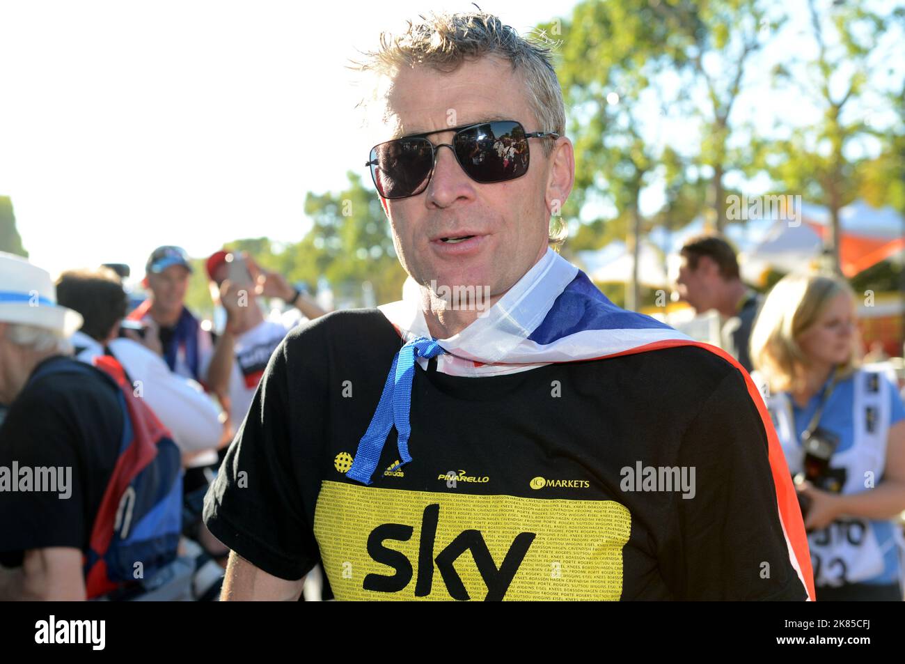 Sean Yates, Directeur Sportif Team Sky. Tour de France 2012, Stage 20 ...