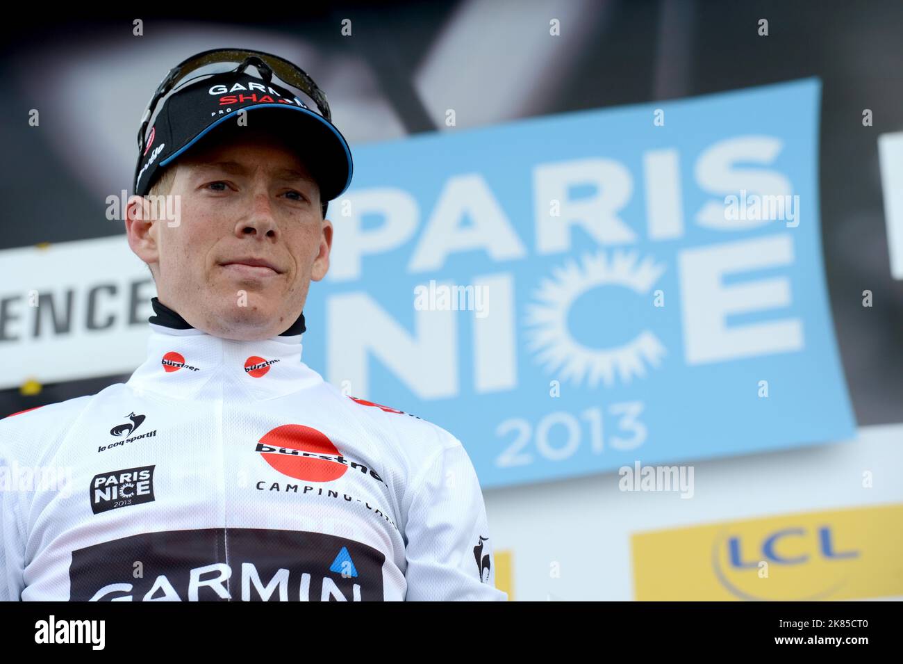 Team Garmin Sharp's Andrew Talansky takes the the white overall young ...