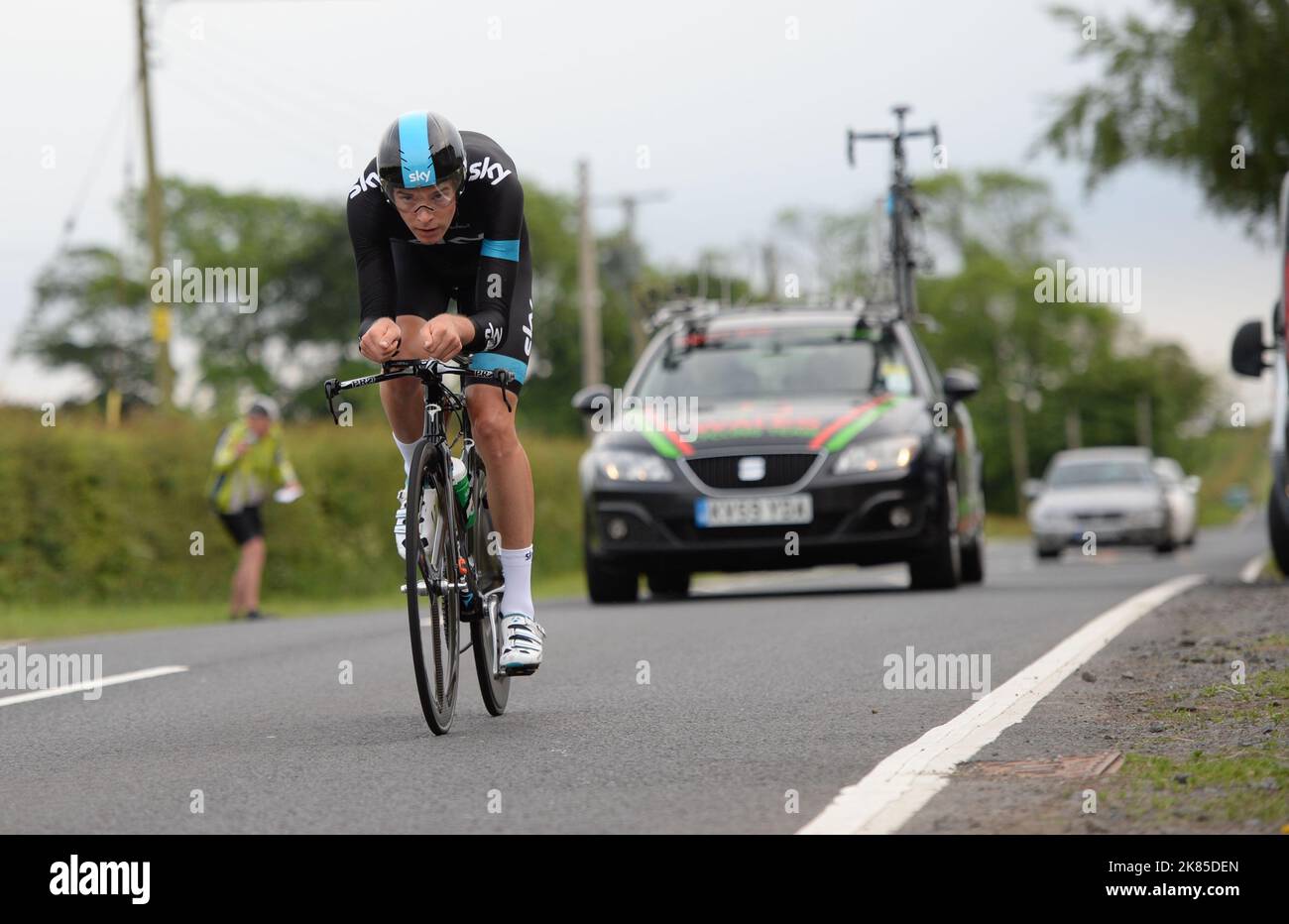 Team Sky's Luke Rowe during the National Time Trial Championships 2013 ...