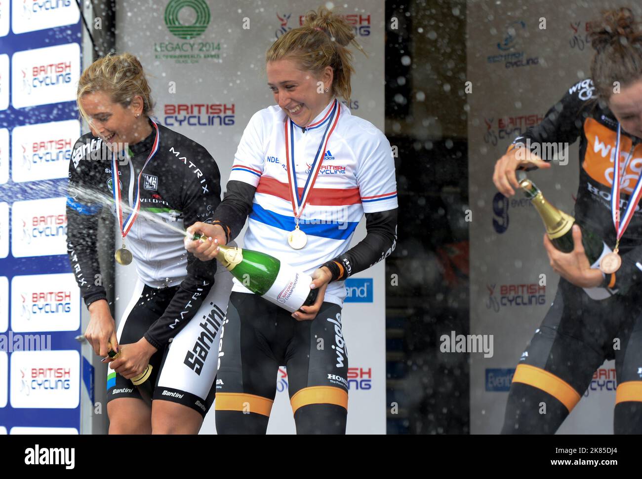 Laura Trott on the podium after winning the women's U23 National Road ...