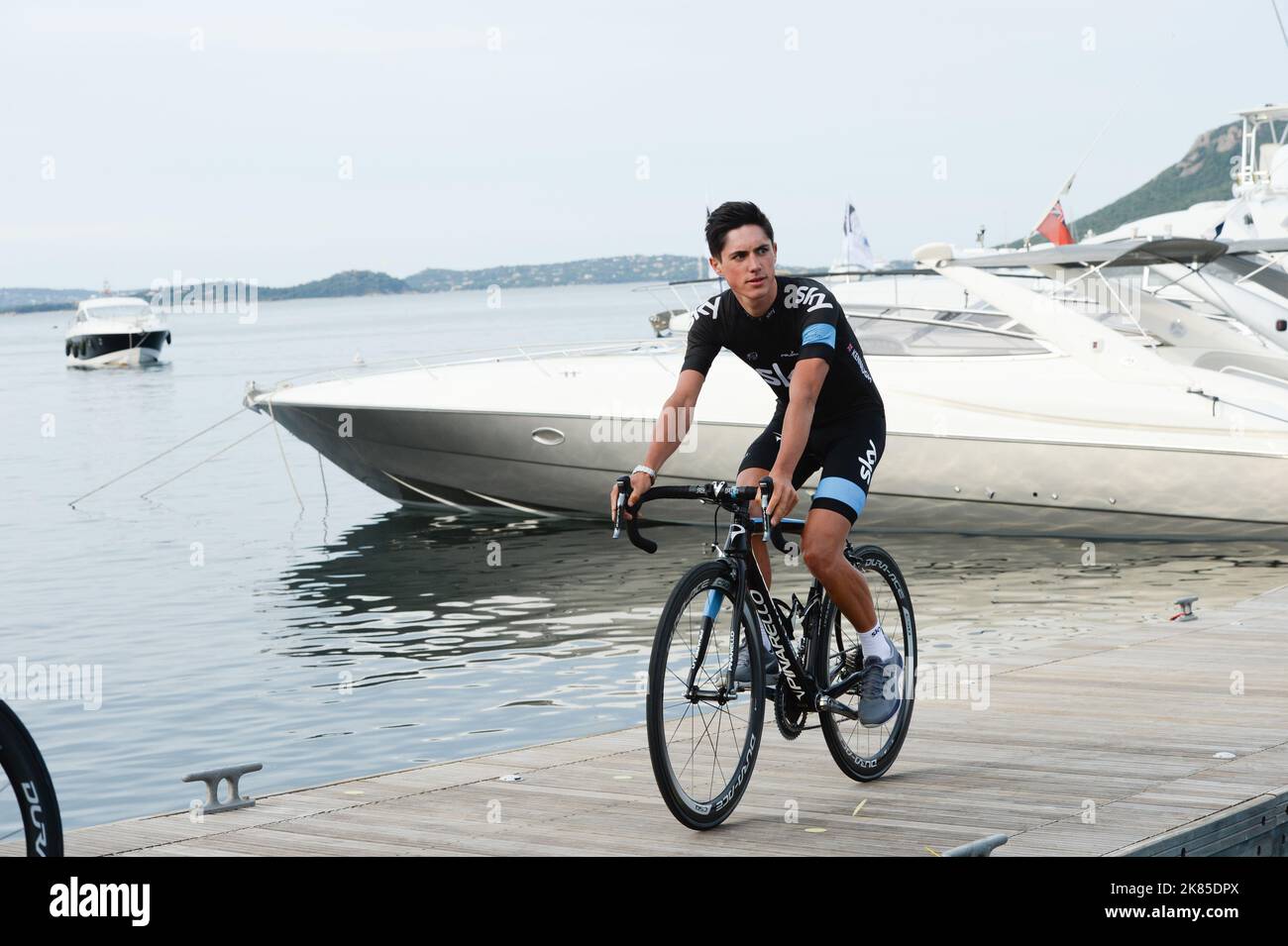 Team Sky's Peter Kennaugh arrives for the 100th Tour de France team ...
