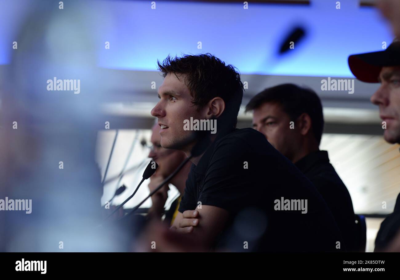 Tour de France 2013 press conference on the 'Mega Smeralda' Corsican ...