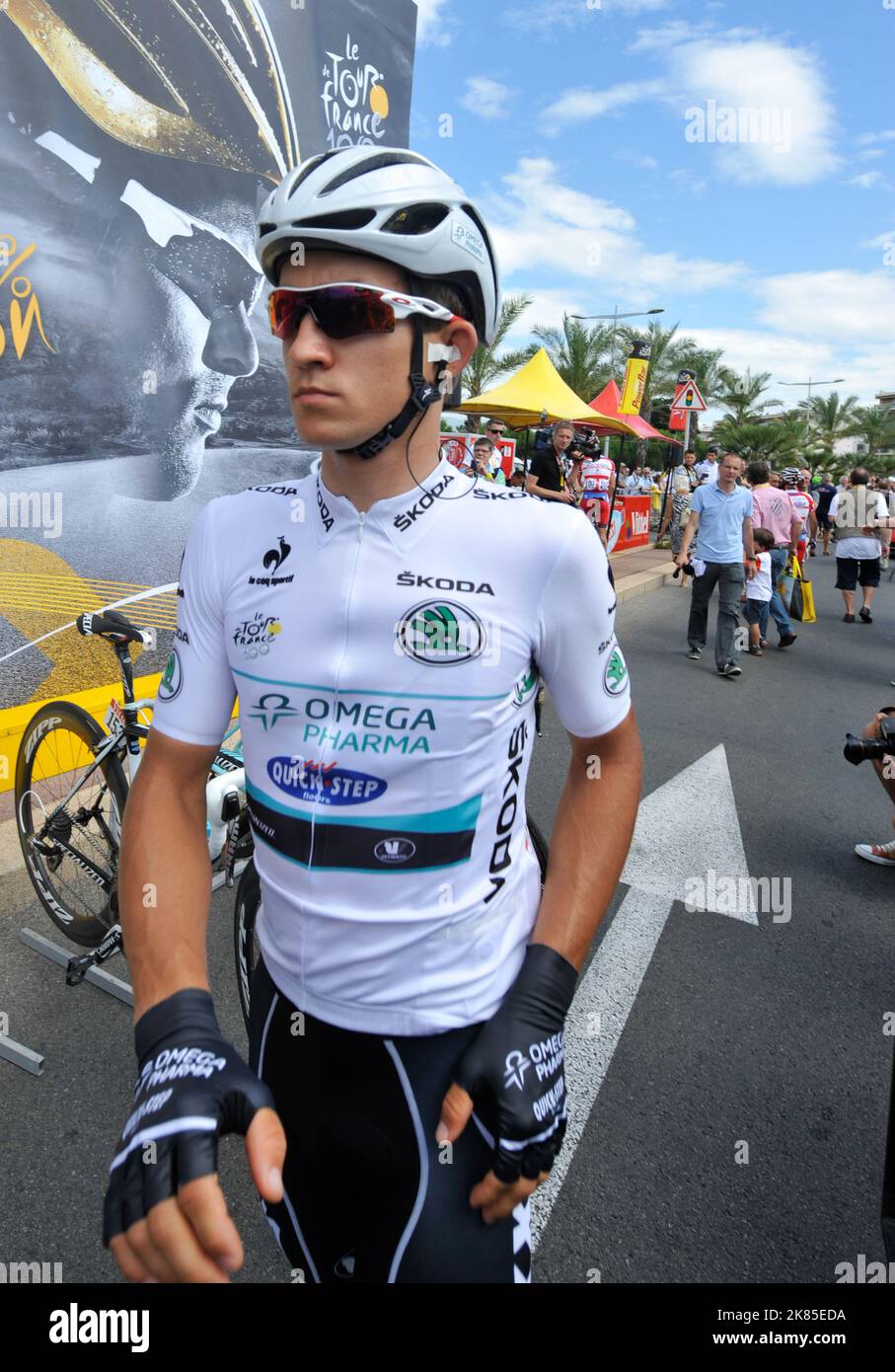 Michal Kwiatkowski team Omega Pharma Quickstep Stock Photo - Alamy