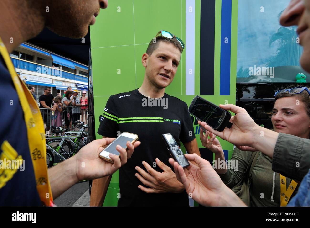 Liquigas Cannondale's Ted King at the start of stage 5 of the Tour de ...