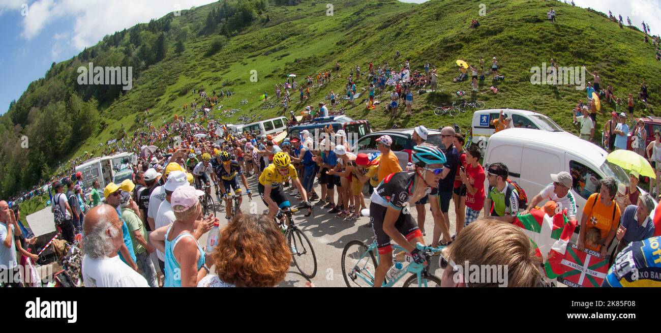 Andy Schleck of team Radioshack Leopard and Chris Froome of team Sky Procycling, on the ...