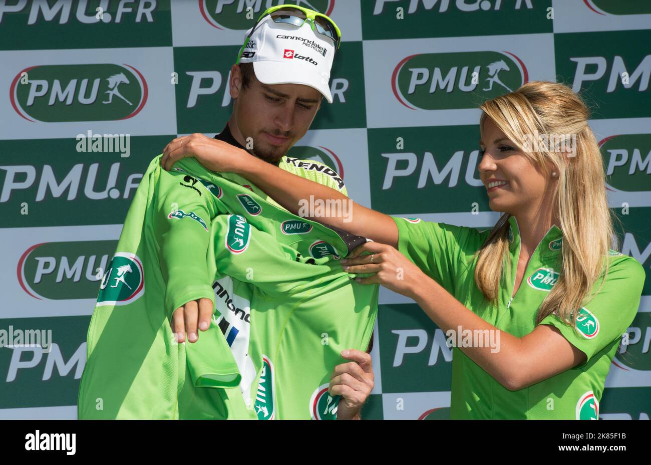 Peter Sagan, team Cannondale, retains his points leader's jersey after stage ten of the Tour De ...