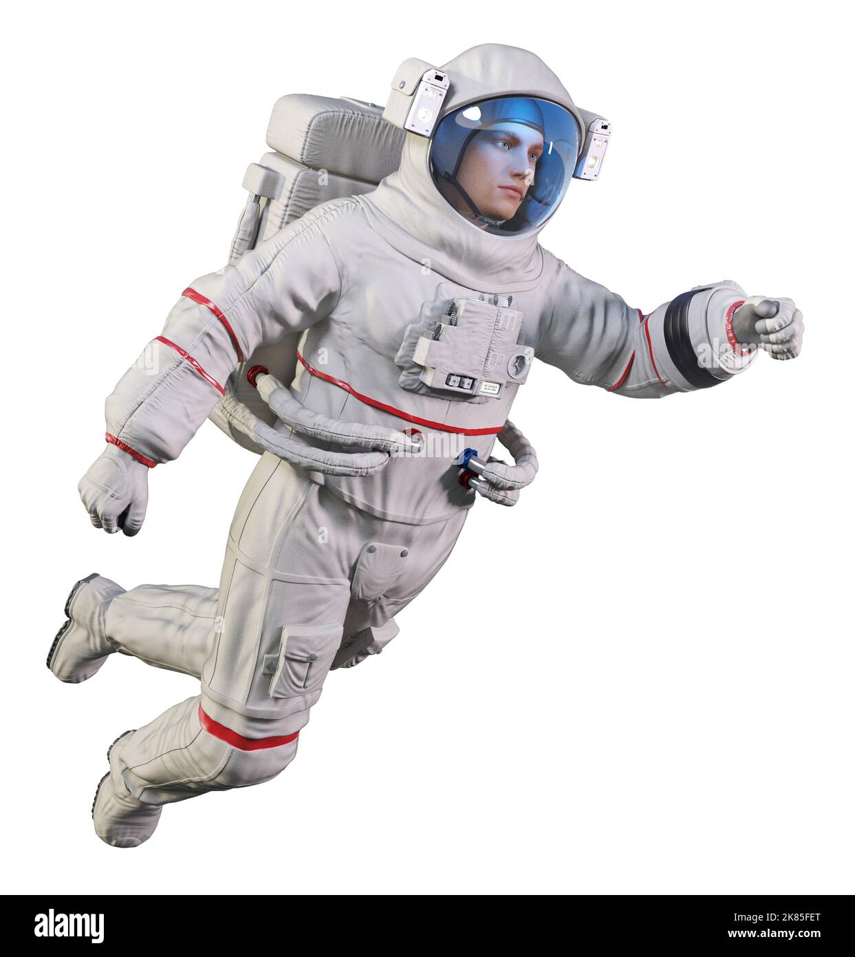 Astronaut isolated on white background Stock Photo - Alamy