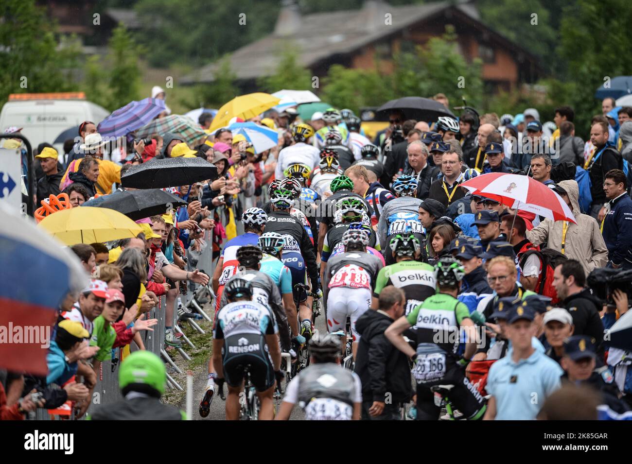 Tour de france team buses hi-res stock photography and images - Alamy