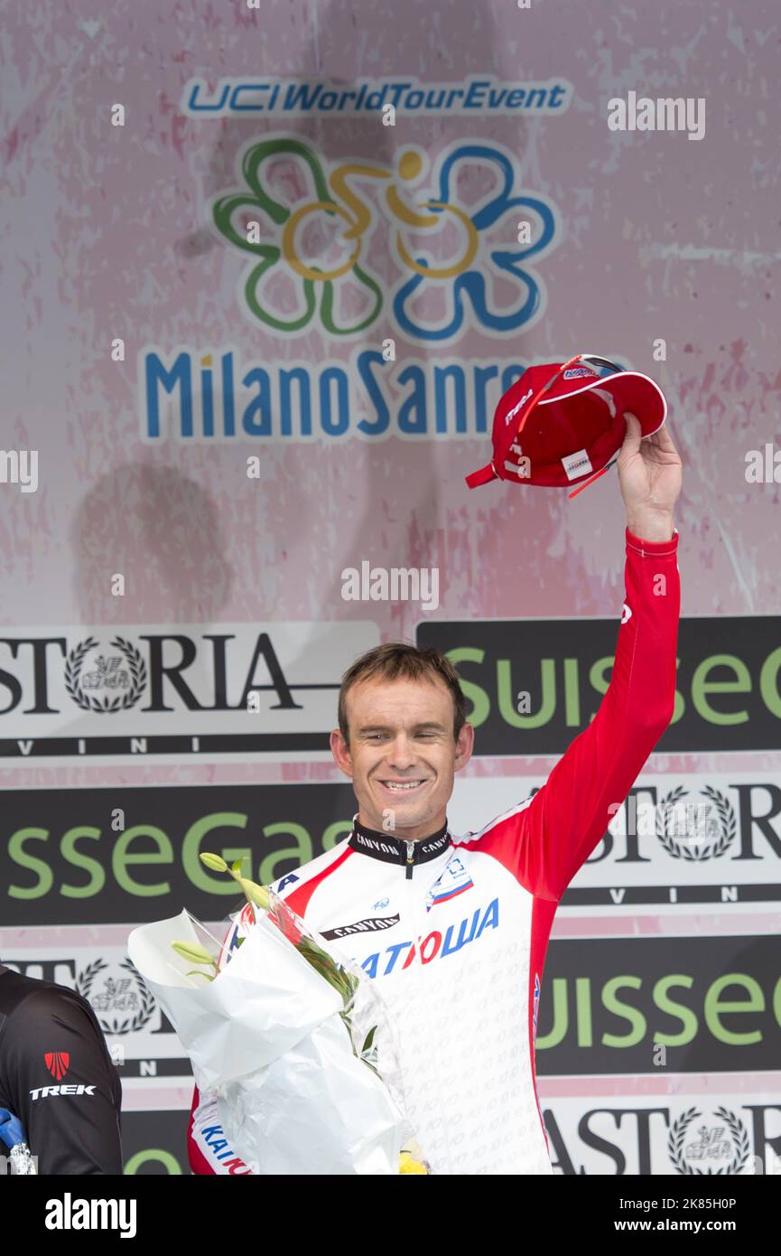 Alexander Kristoff of Katusha wins the 105th Milan-San Remo Stock Photo ...