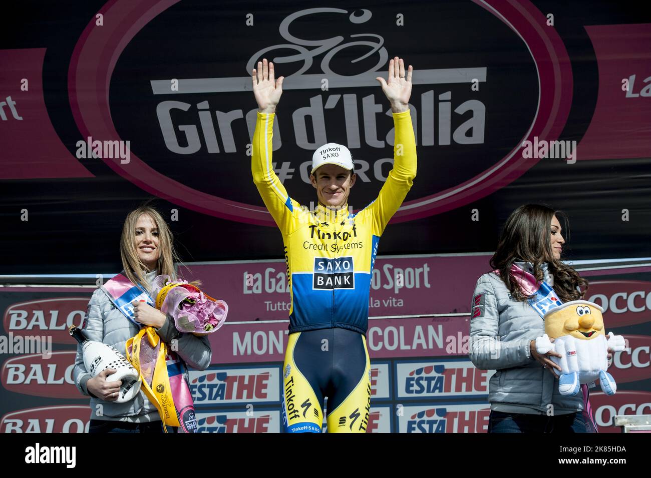Michael Rogers team Saxo Tinkoff Bank celebrates winning Stage 20 of ...