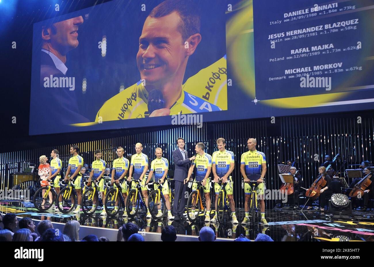 Tour de France 2014. The Opening ceremony in Leeds, UK. Nicolas Roche ...