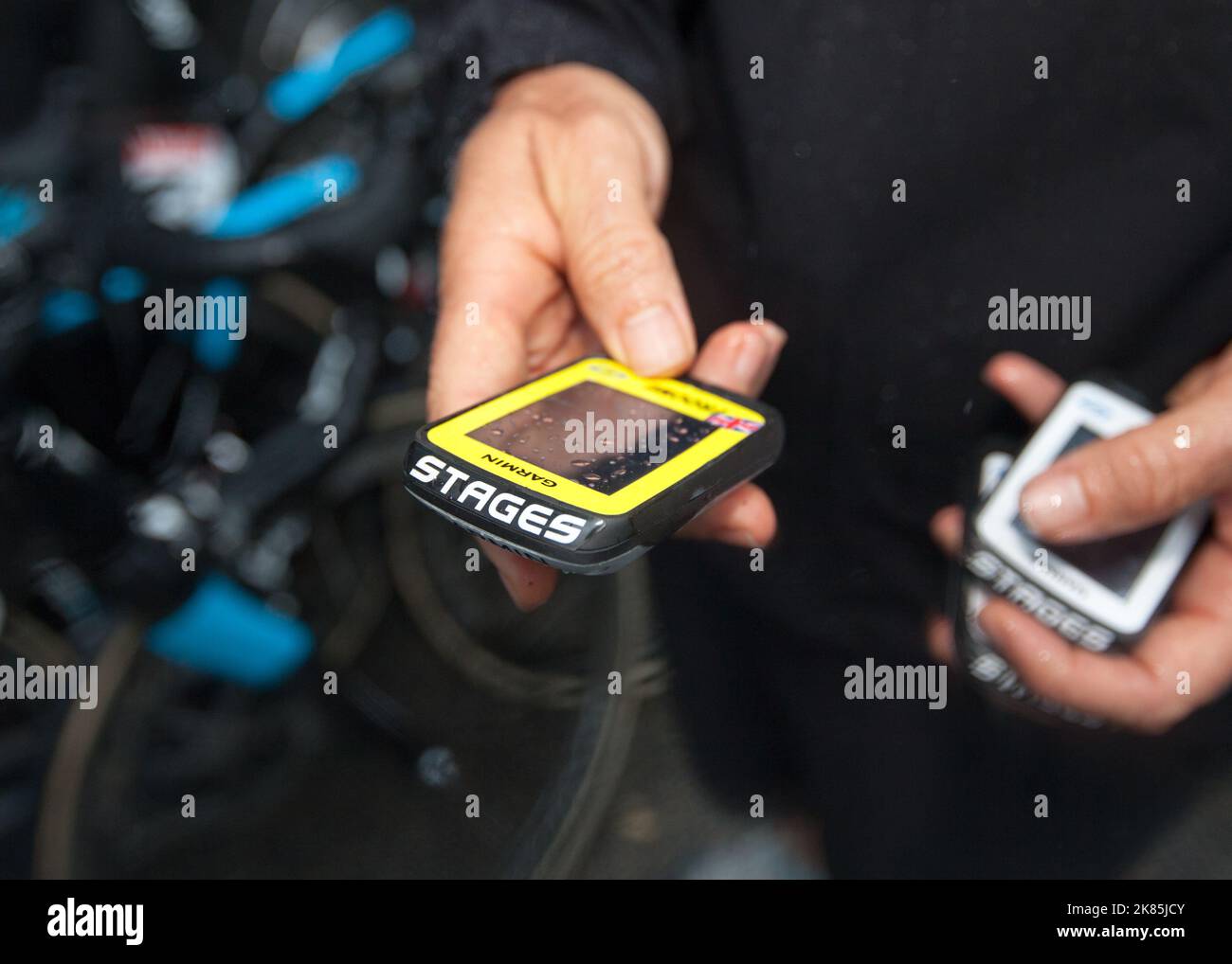 Chris Froome's Garmin Bike computer being cleared of the 83kms covered ...
