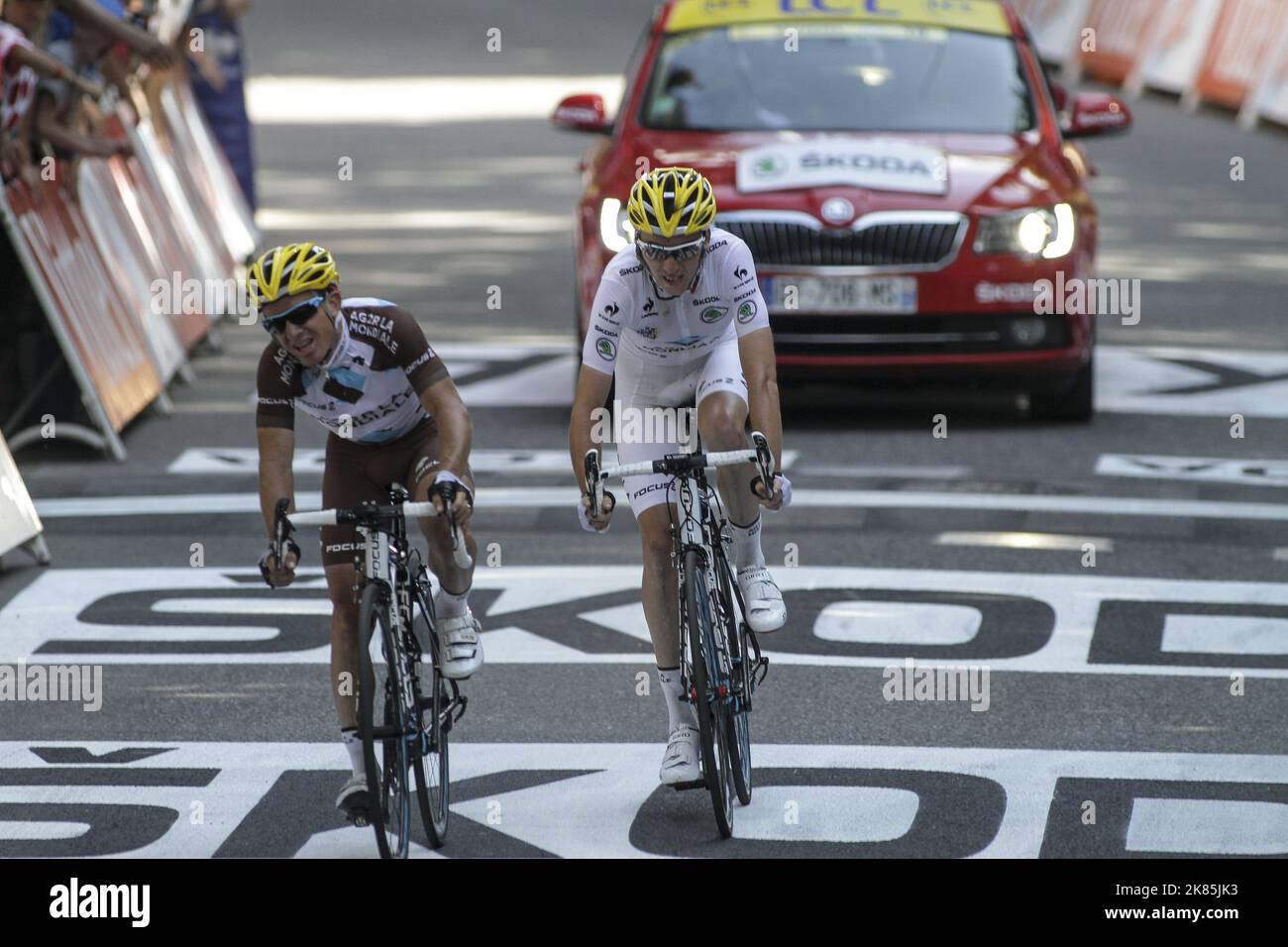 Samuel Doumoulin and Romain Bardet of AG2R La Mondiale Stock Photo - Alamy