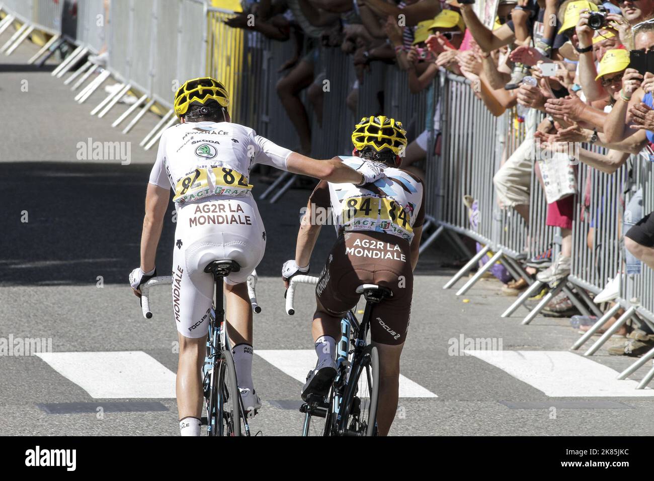 Samuel Doumoulin and Romain Bardet of AG2R La Mondiale Stock Photo - Alamy