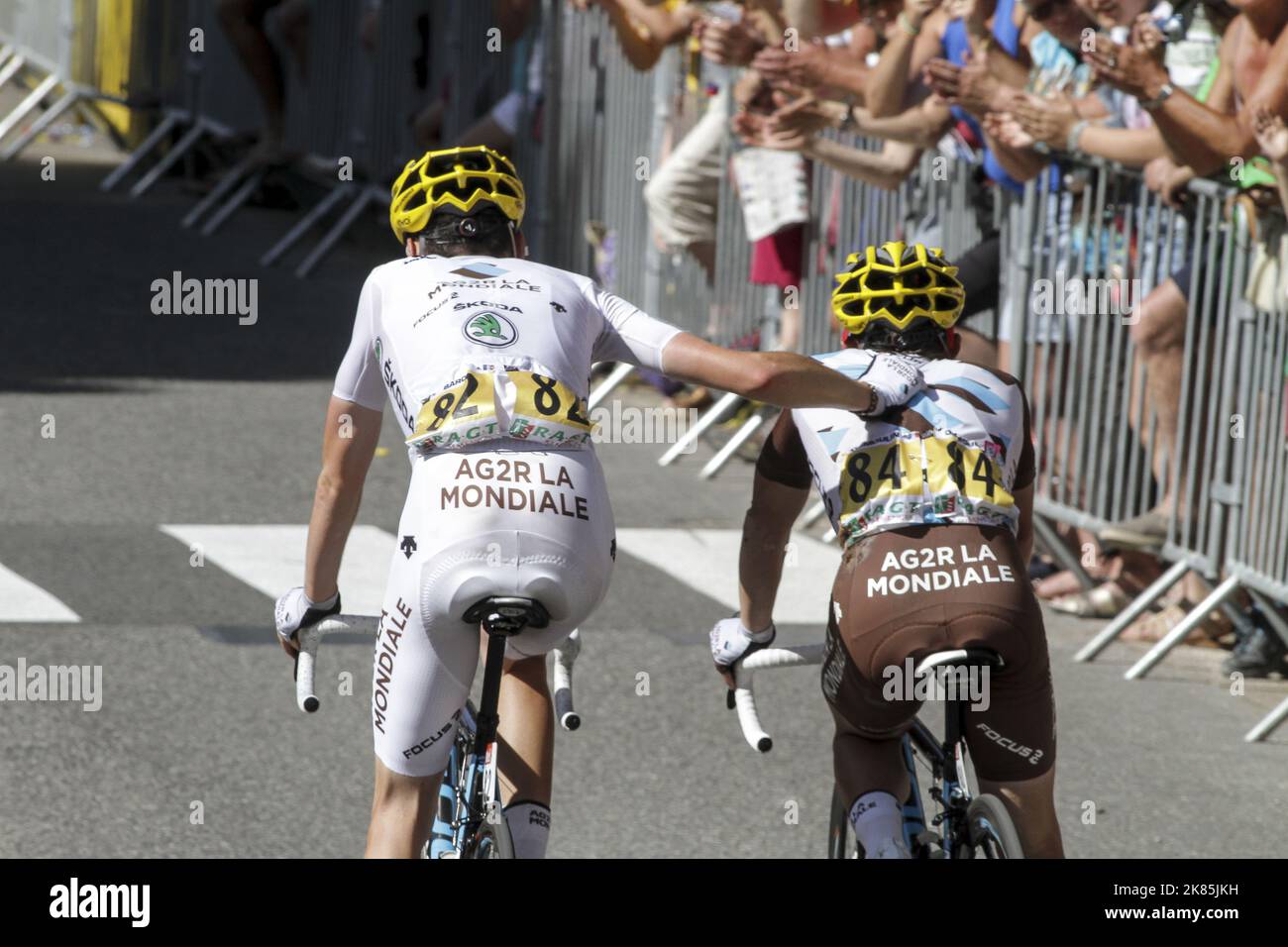 Samuel Doumoulin and Romain Bardet of AG2R La Mondiale Stock Photo - Alamy