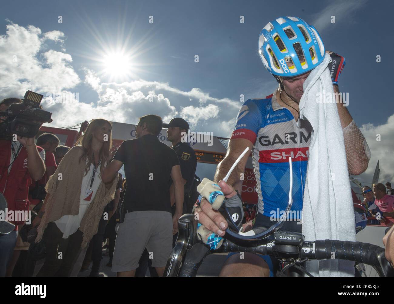 Team Garmin Sharp's David Millar at the summit Stock Photo - Alamy