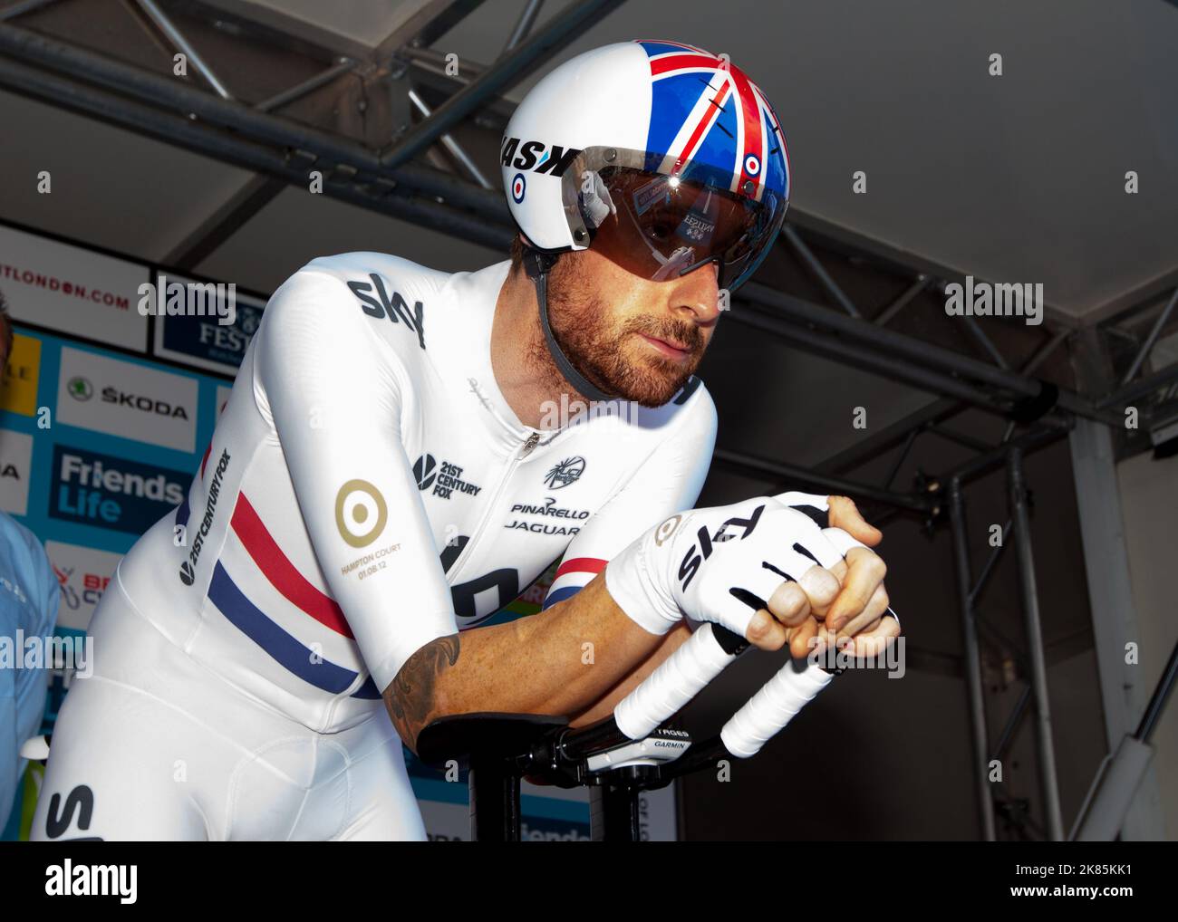 Stage 8a 2014 Tour of Britain Team Sky's Bradley wiggins decked out in ...