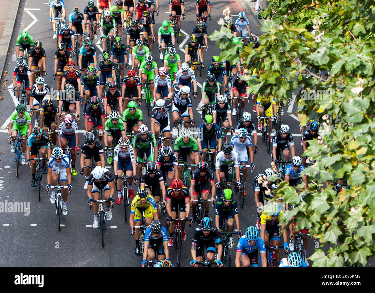 - The Peloton ride along the tree lined embankment towards Big Ben ...