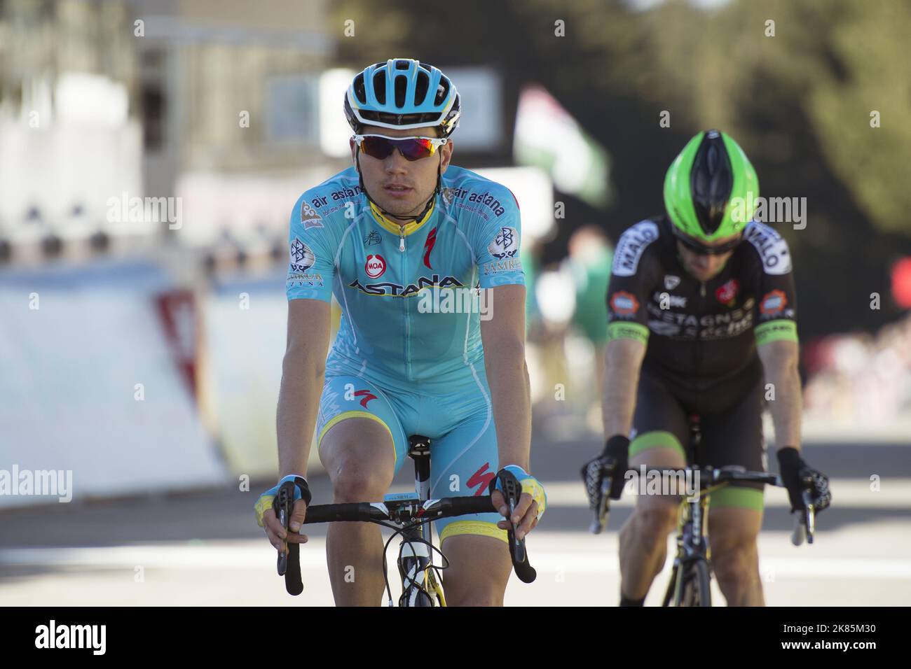 Rein Taaramae team Astana crosses the finish line in 50th position ...