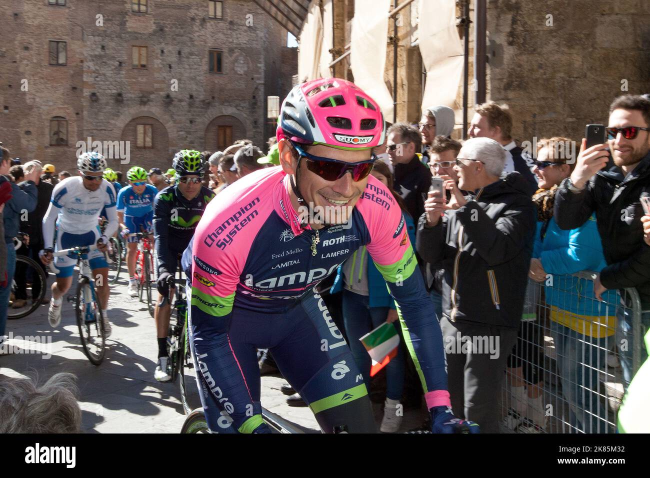 Filippo "Pippo" Pozzato during the Strada Bianchi Eroica 2015 Stock ...