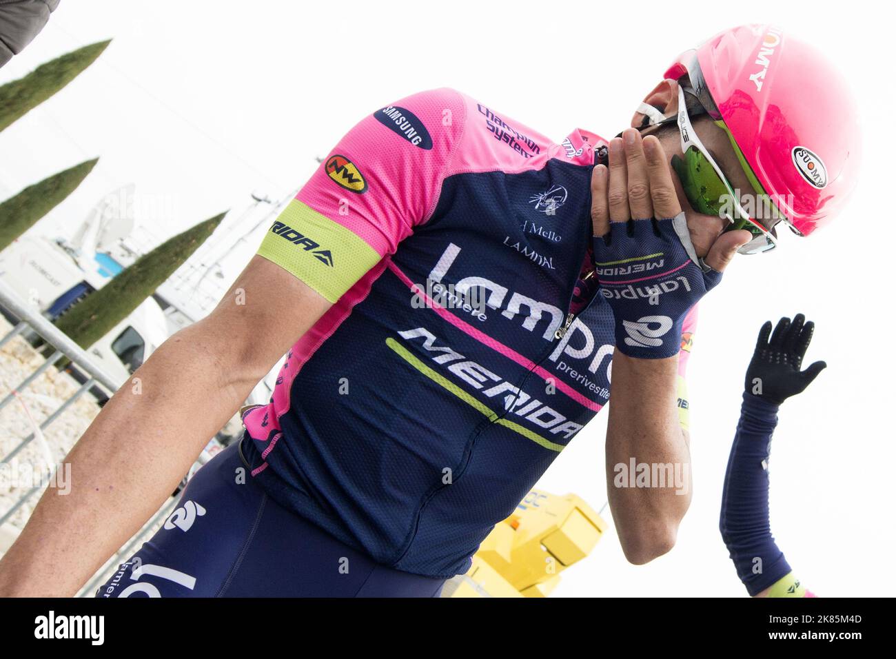 Davide Cimolai team Lampre- Merida wins the stage in Rasteu -one his ...