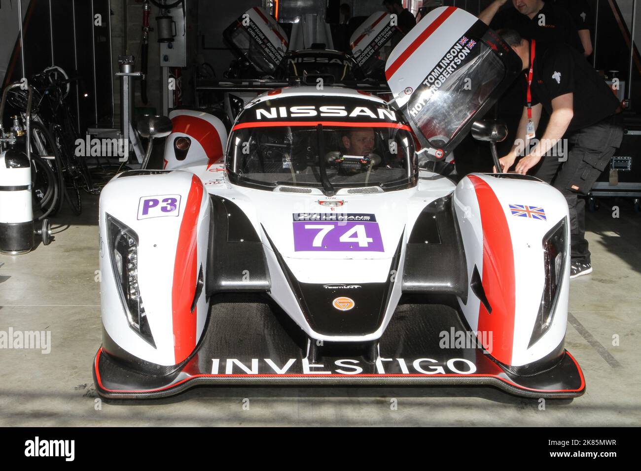 The Ginetta Nissan LM P3 car at the Test Day for the 83rd edition of ...
