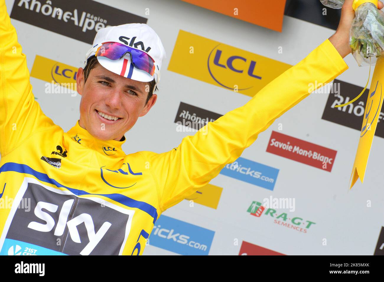 British national champion Peter Kennaugh (Team Sky) takes a solo win ...