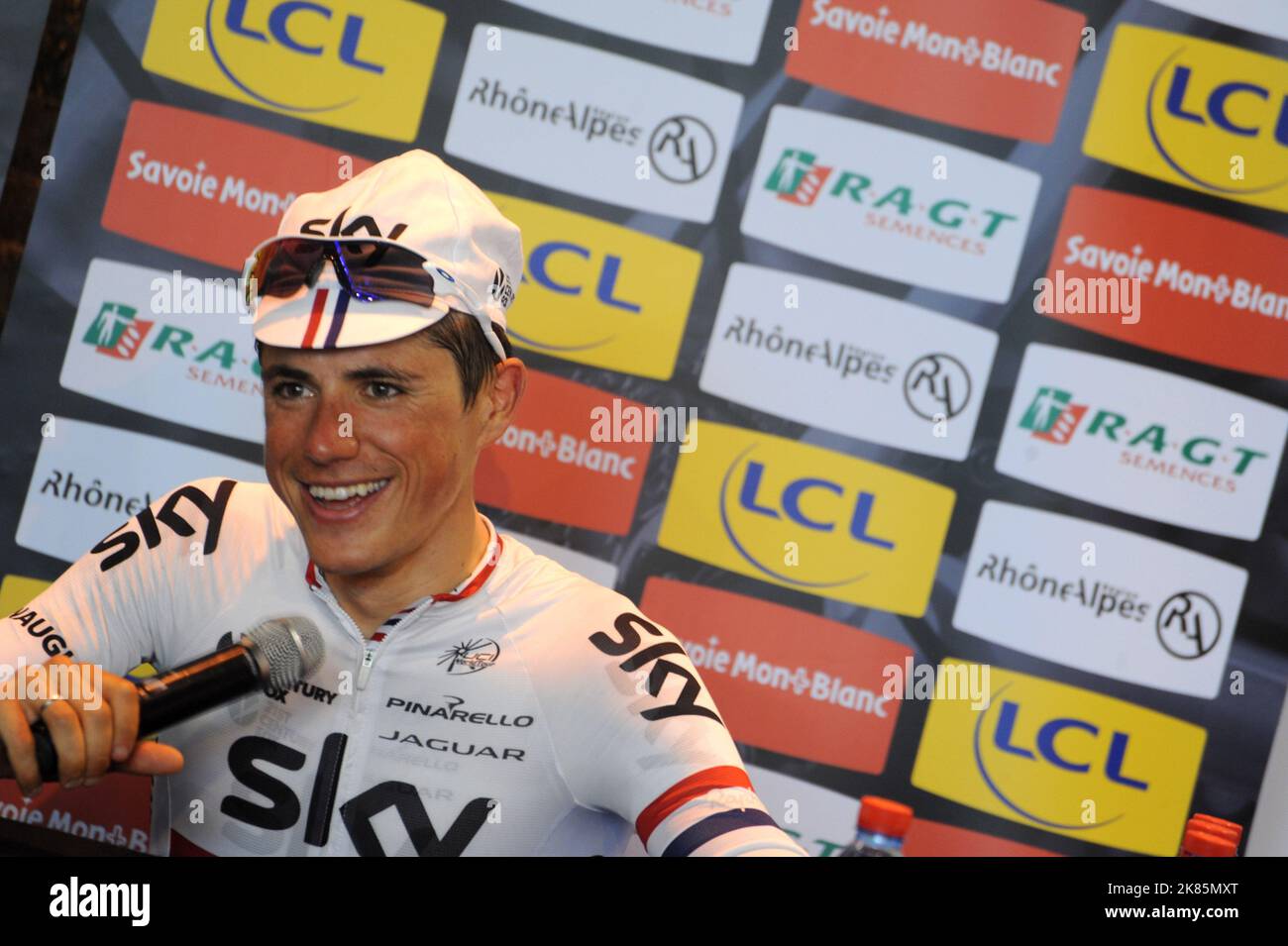 British national champion Peter Kennaugh (Team Sky) takes a solo win ...