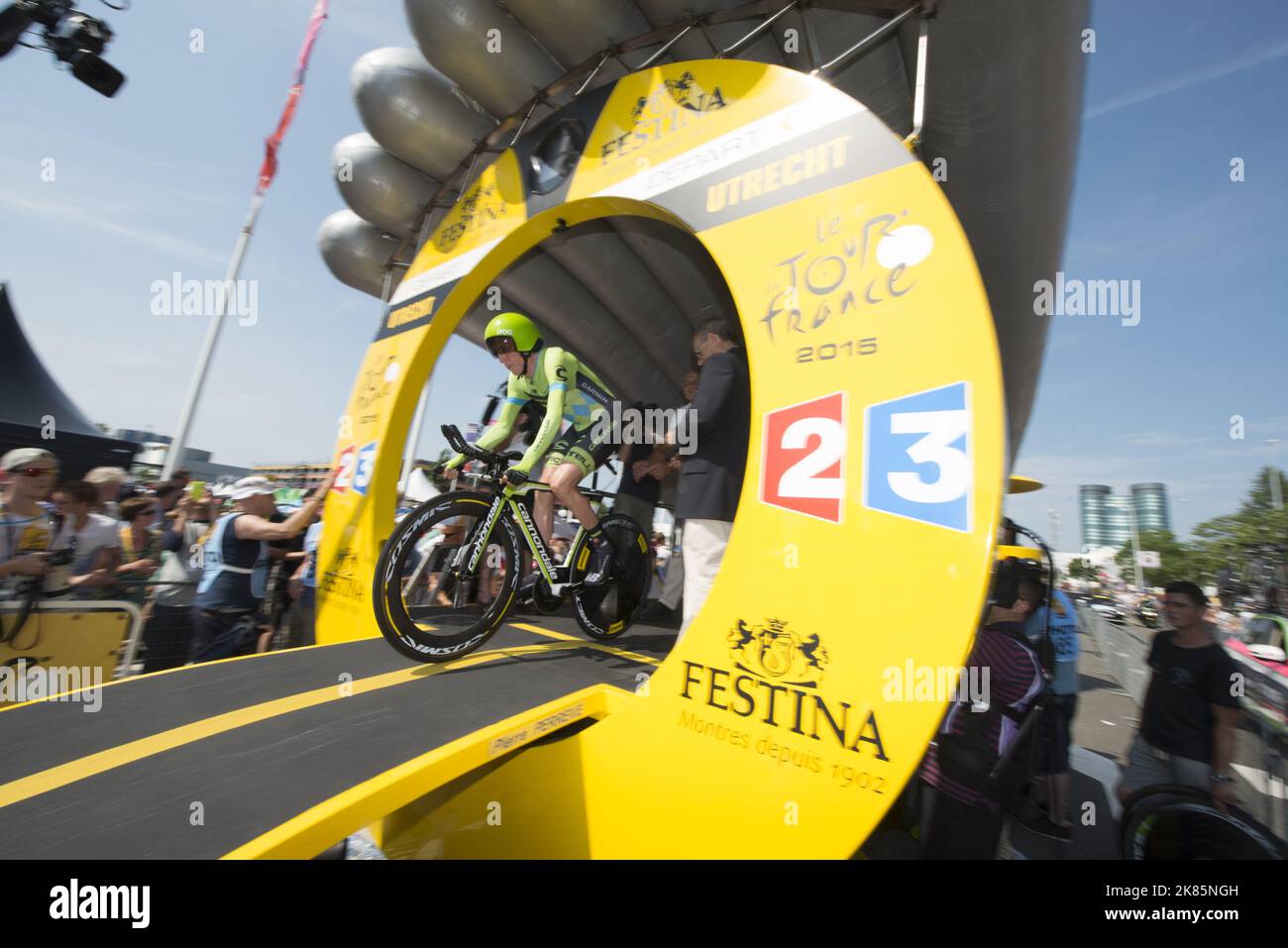 - Irish national Dan Martin team Cannondale Garmin exits the starting ...