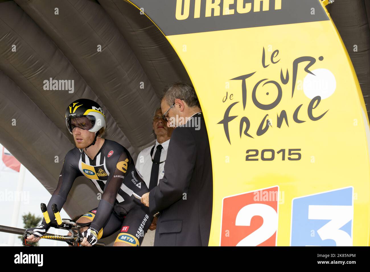 Tyler Farrar team MTN Qhubeka on the starting ramp. during the first ...