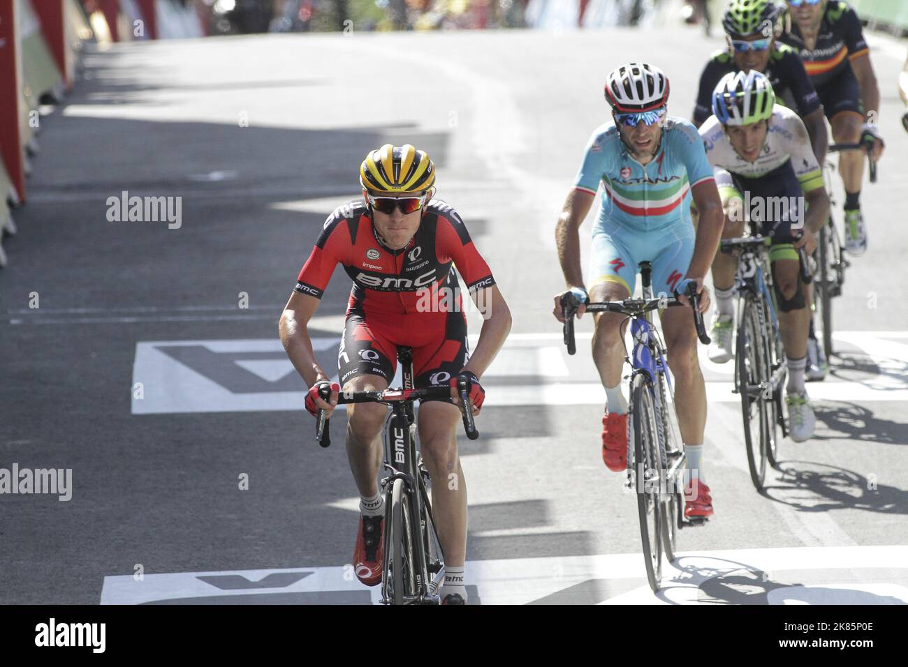 Teejay Van Garderren team BMC crosses the finish line Stock Photo - Alamy