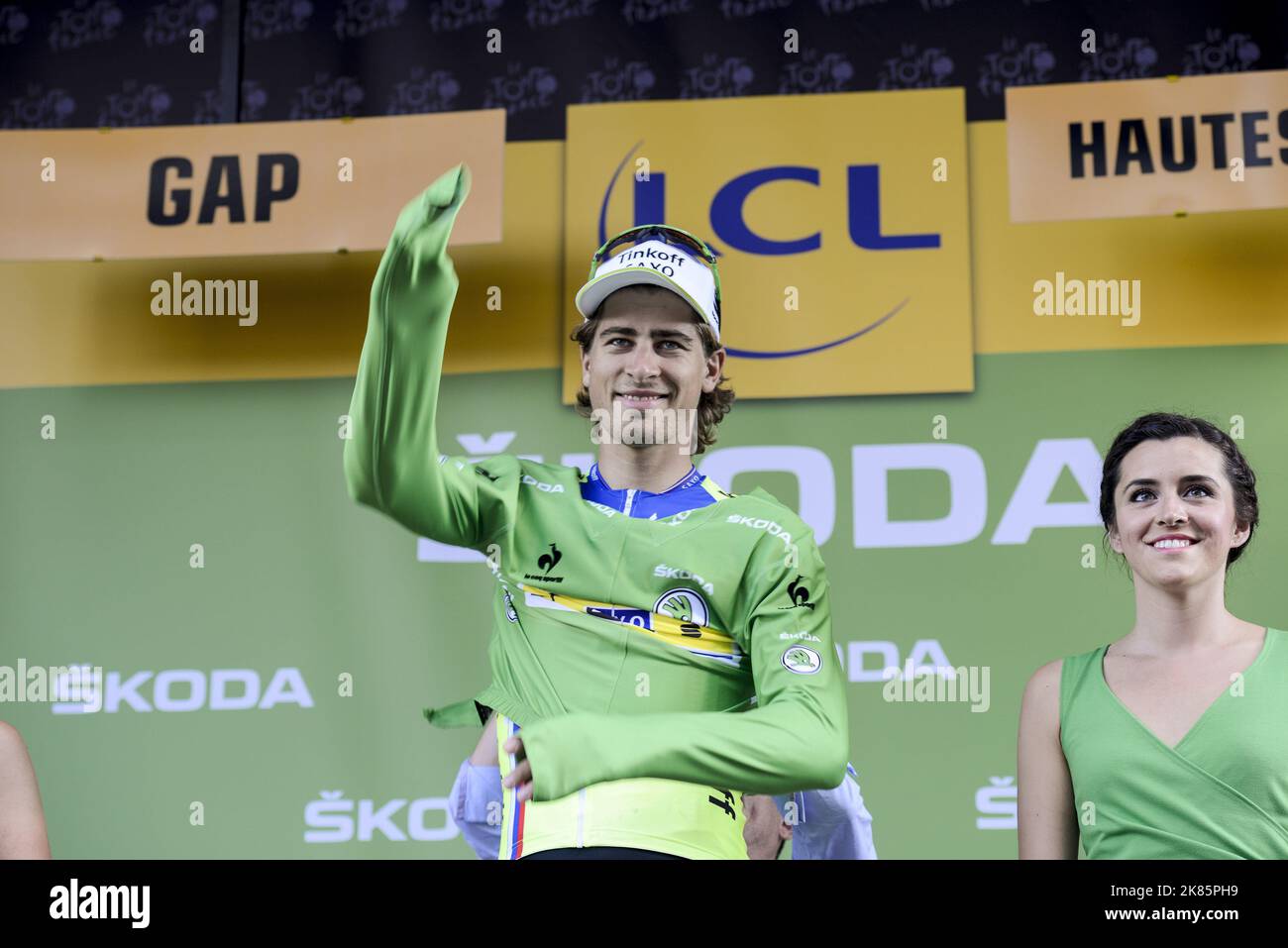 Peter Sagan of team Tinkoff Saxo Bank retains his green points leader's ...
