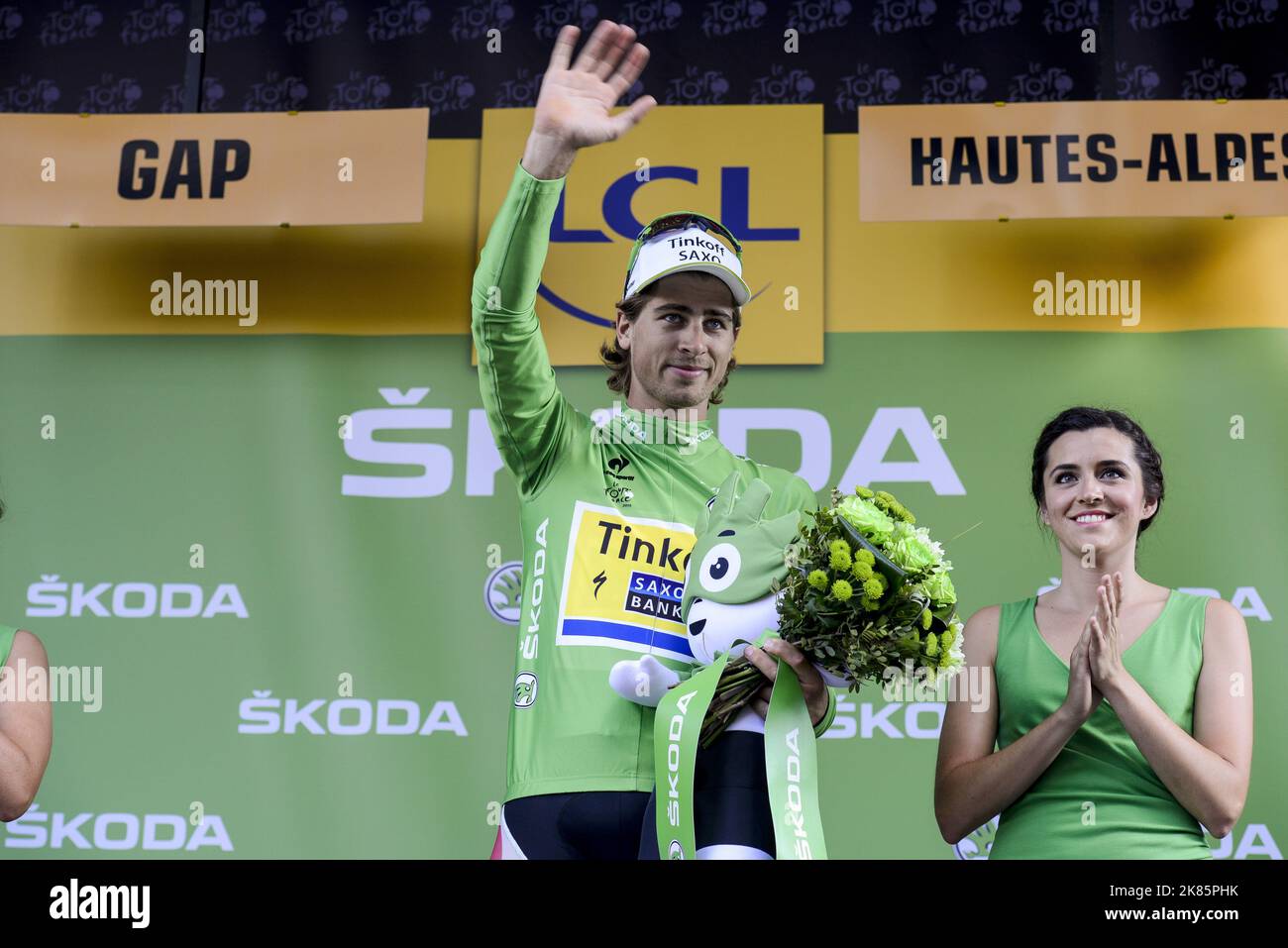 Peter Sagan of team Tinkoff Saxo Bank retains his green points leader's ...