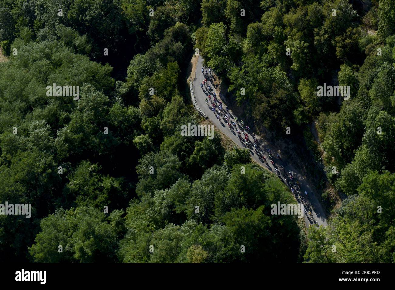 View of the Lacets de Montvernier - the final mountain climb of stage ...