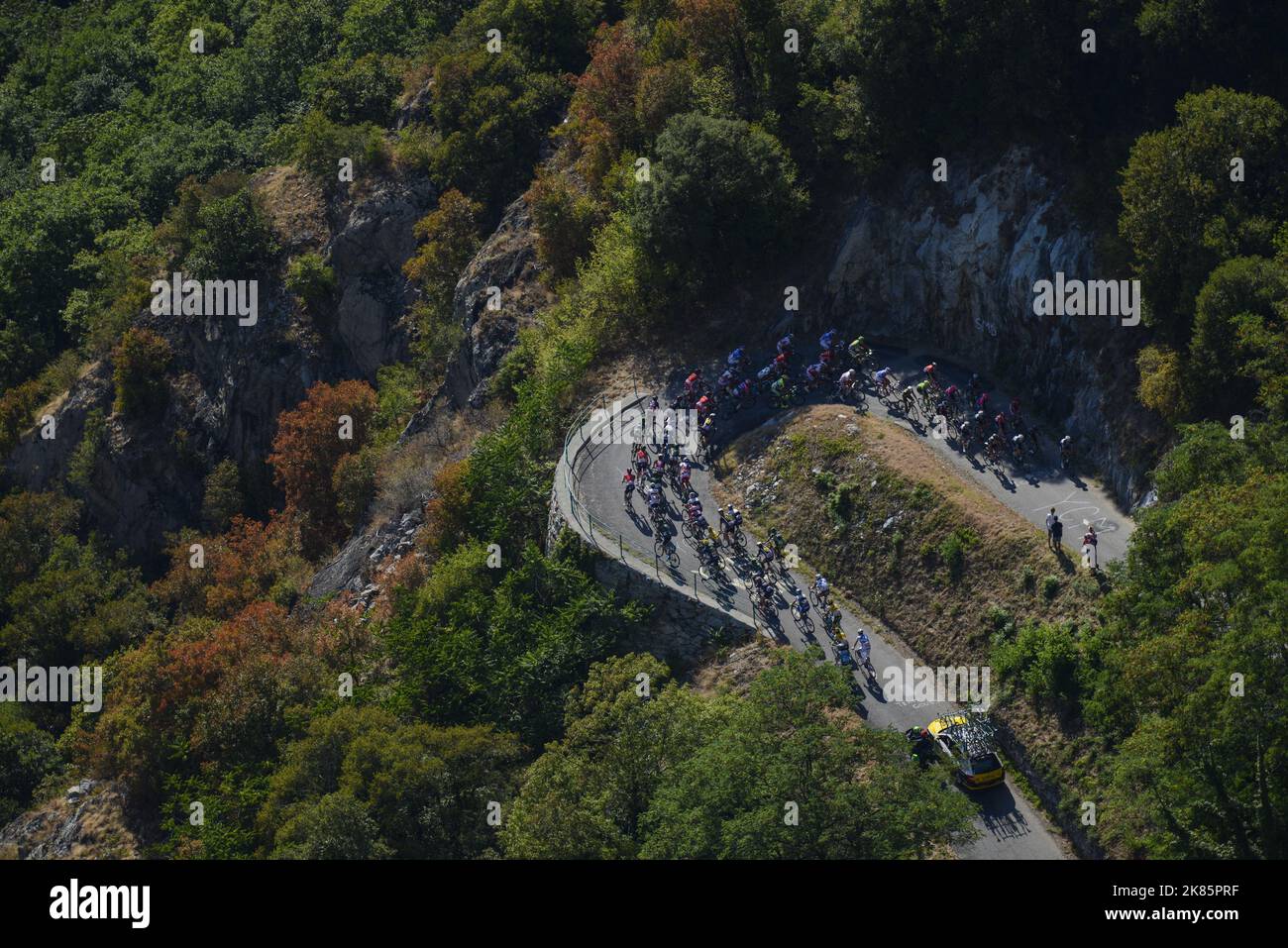 view of the Lacets de Montvernier - the final mountain climb of stage ...