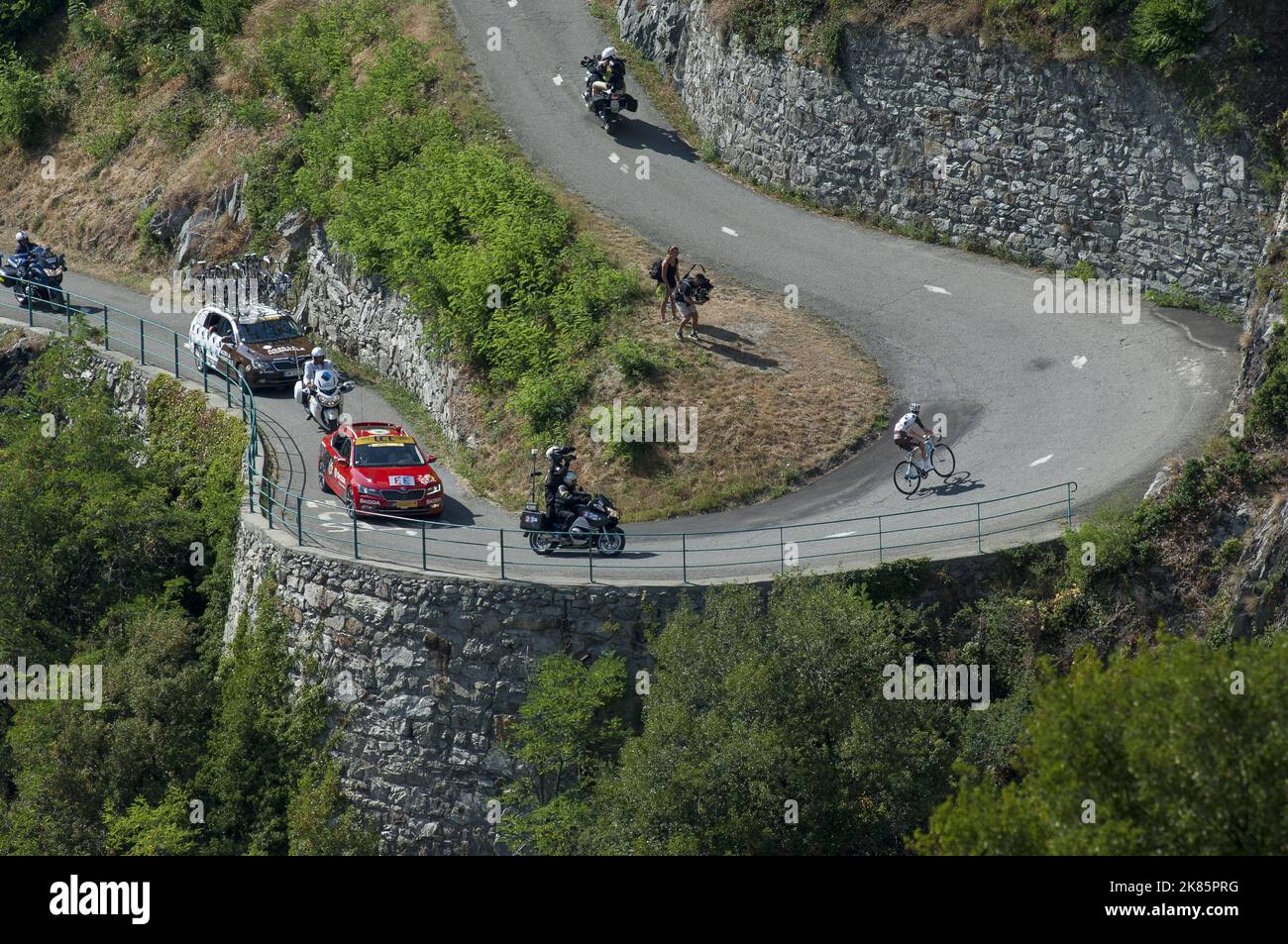 View of the Lacets de Montvernier - the final mountain climb of stage ...