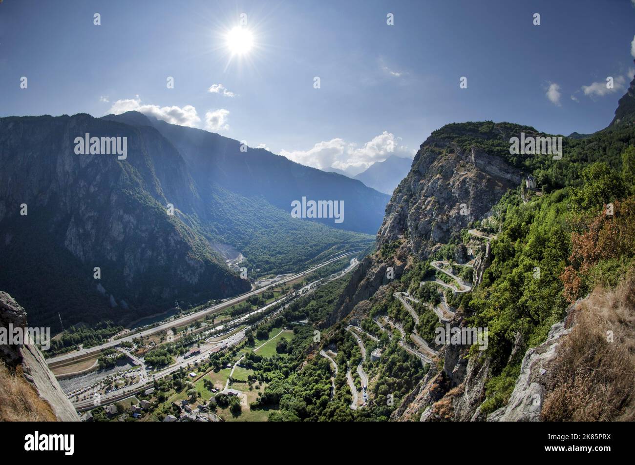View of the Lacets de Montvernier - the final mountain climb of stage ...