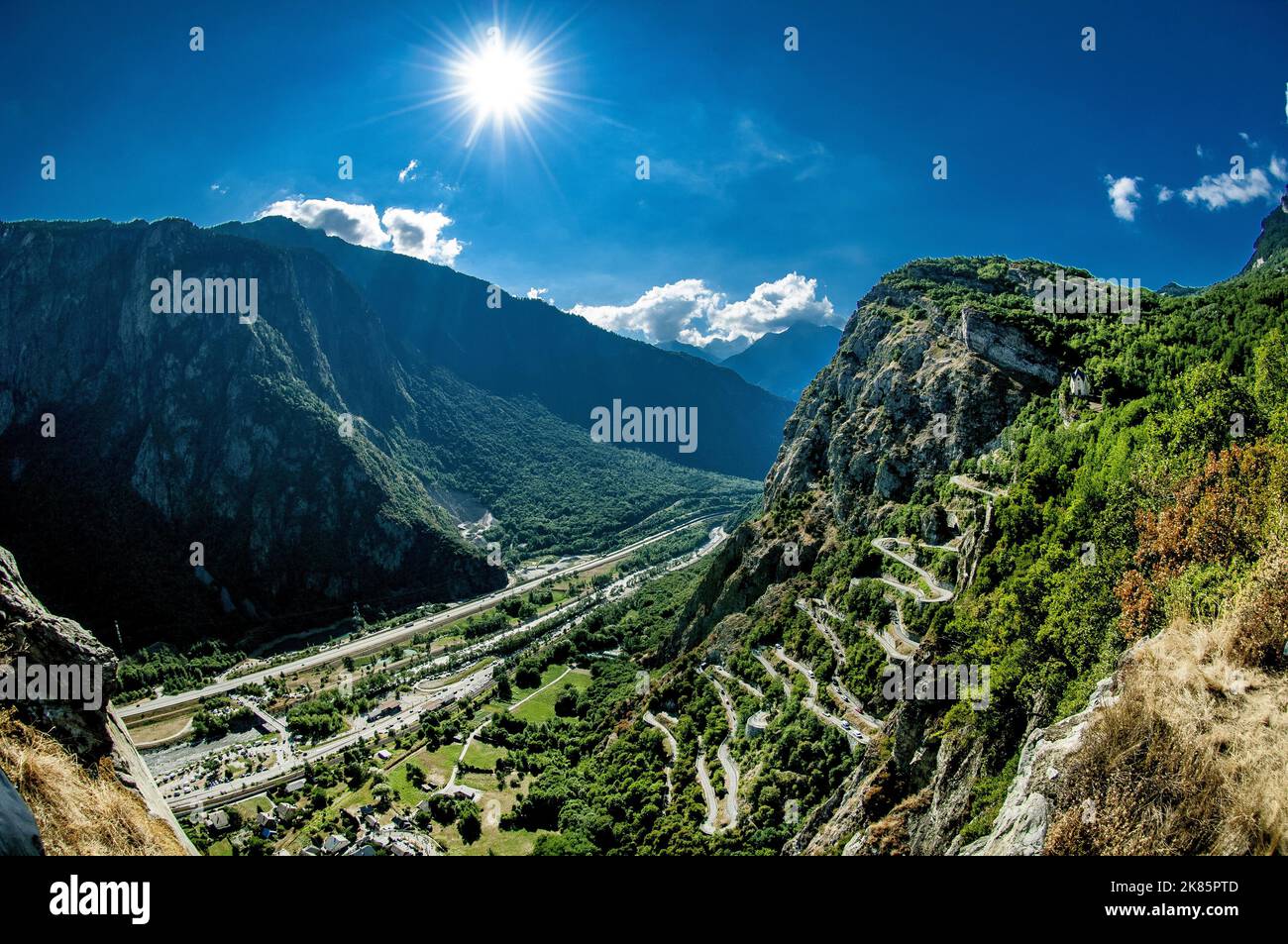 View of the Lacets de Montvernier - the final mountain climb of stage ...