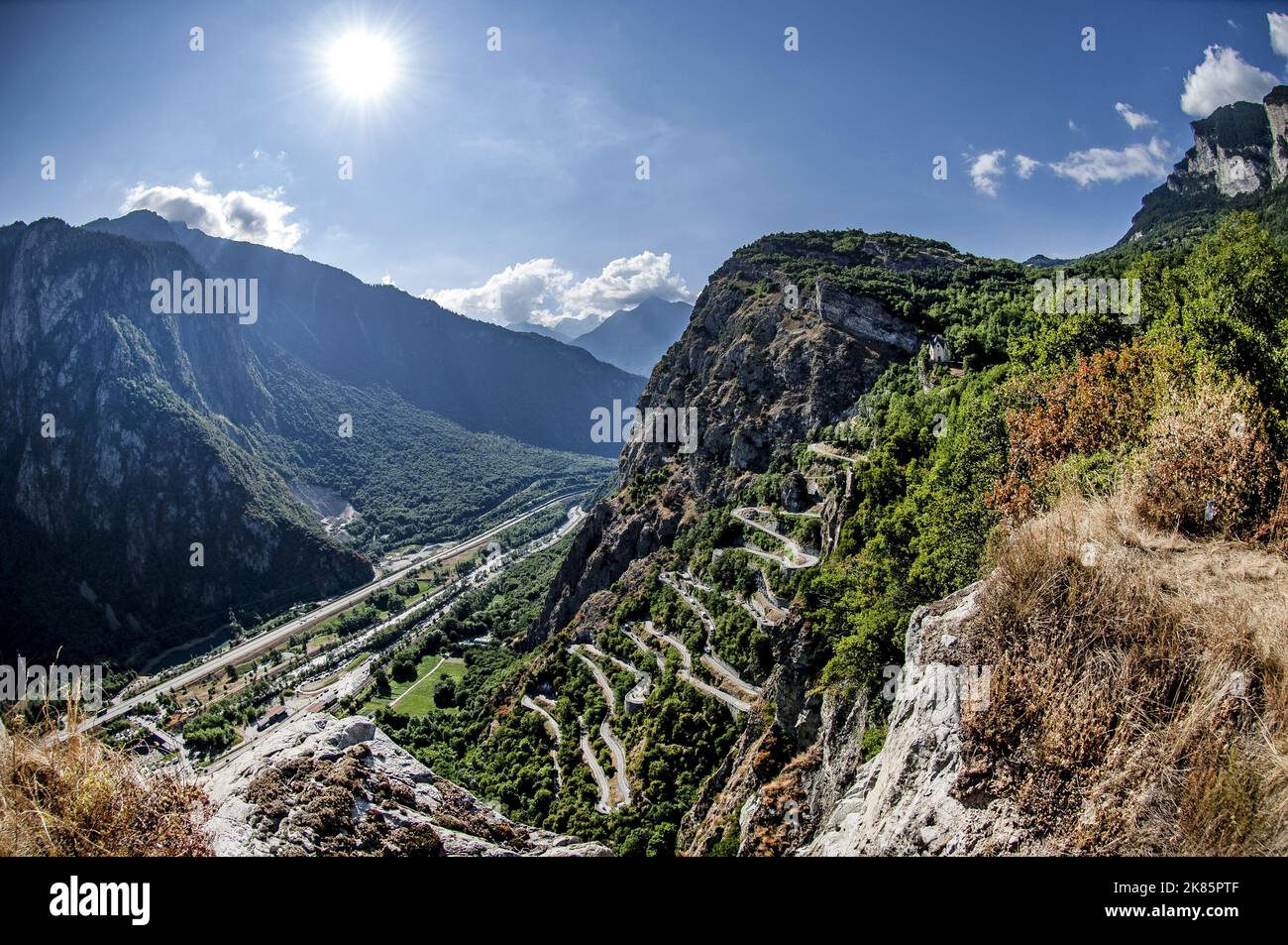 View of the Lacets de Montvernier - the final mountain climb of stage ...
