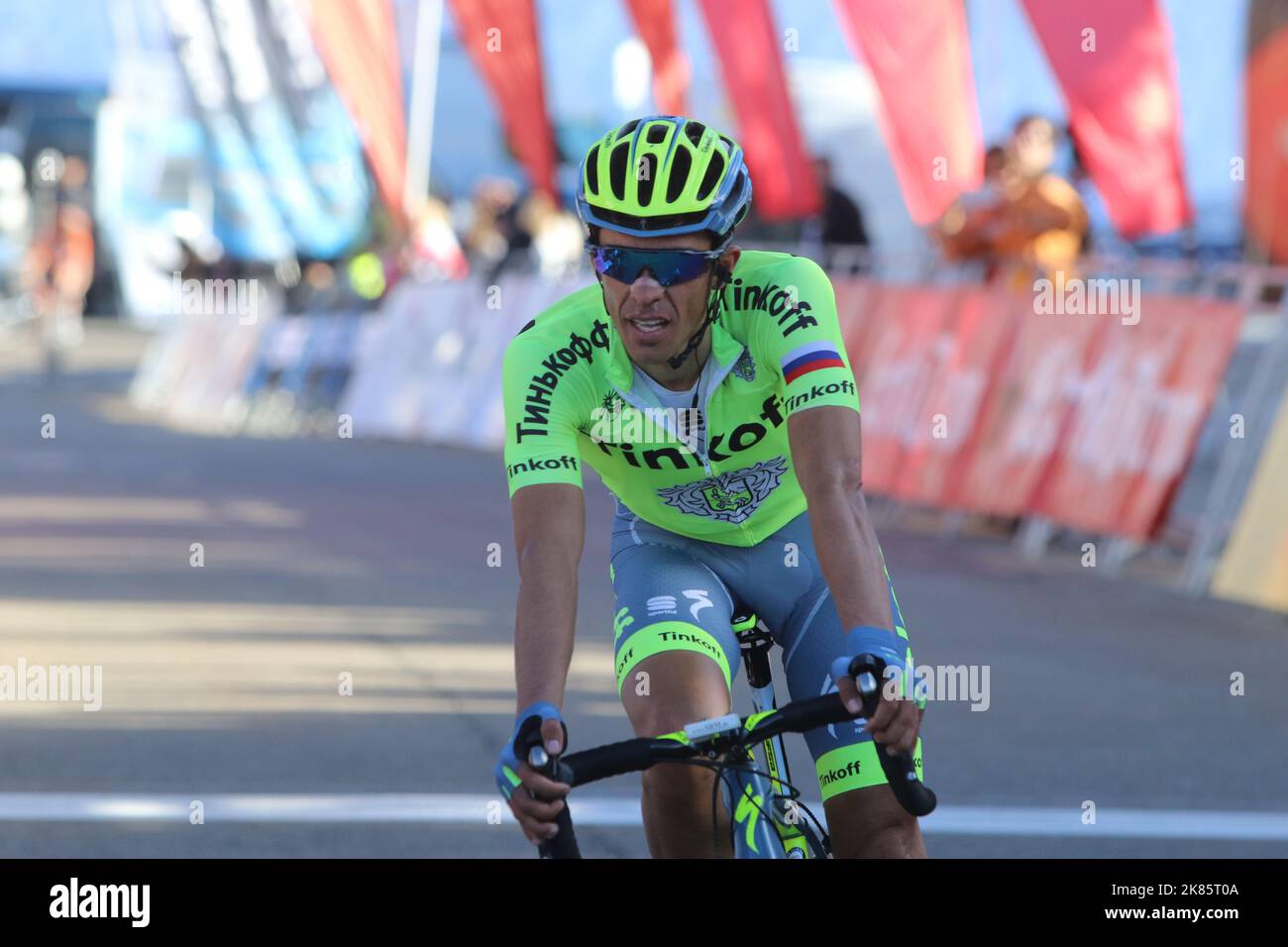 Contador Spain Tinkoff 4th in the stage Stock Photo - Alamy